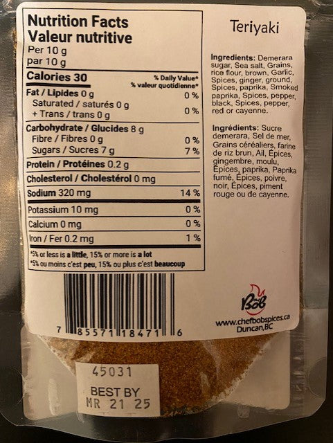 Teriyaki Rub – Chef Bob Spices